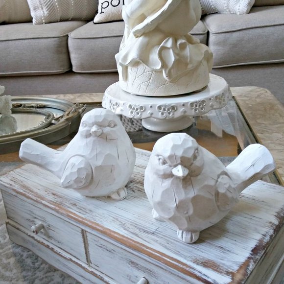 Boutique | Accents | New Chippy Solid Shabby Chic Decor Birds | Poshmark